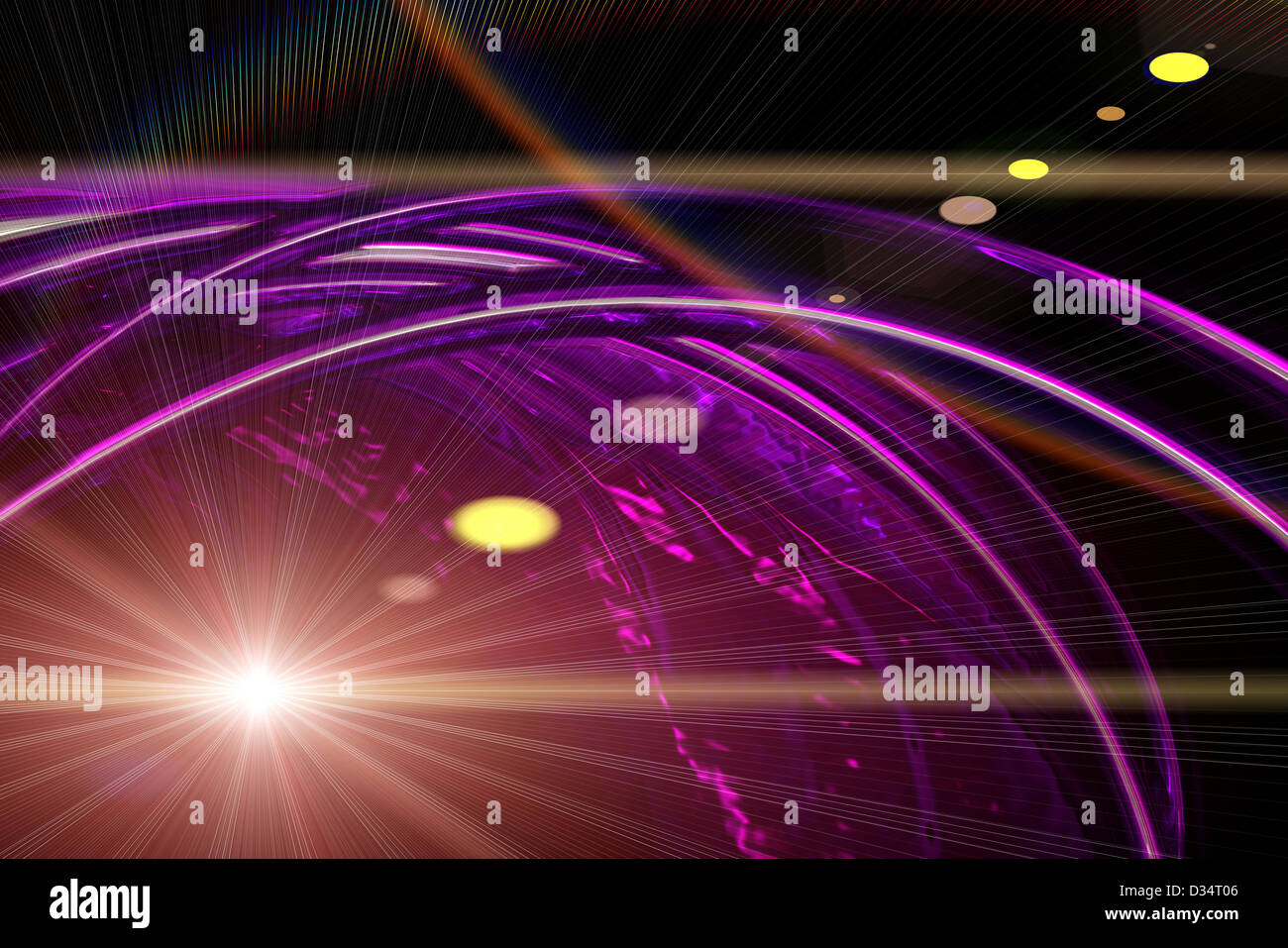 Futuristic technology wave background design with lights Stock Photo ...