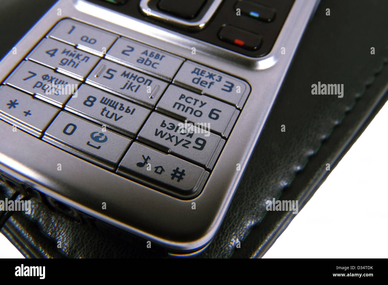 The keyboard of the phone close-up Stock Photo - Alamy