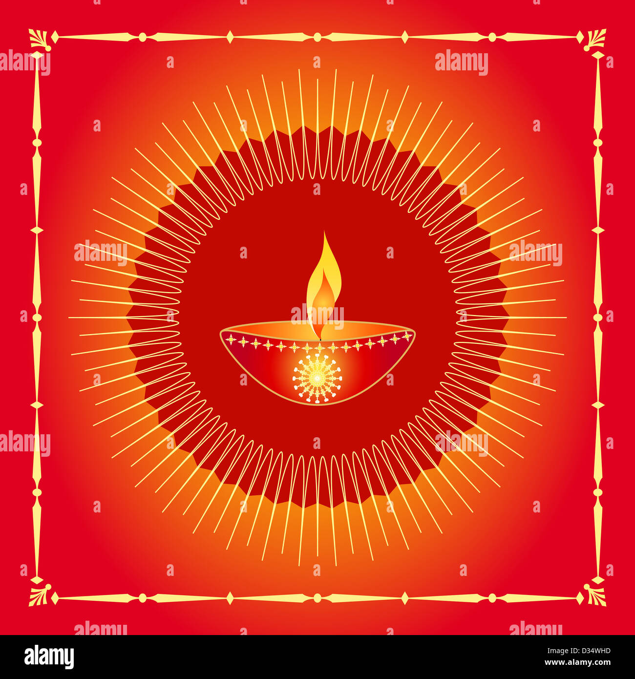 Indian festival Diwali lamp Stock Photo - Alamy