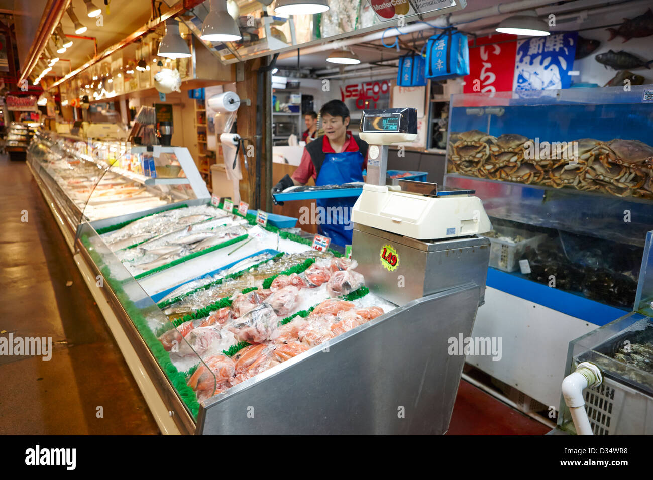 fresh shellfish and seafood counters seafood city inside granville ...