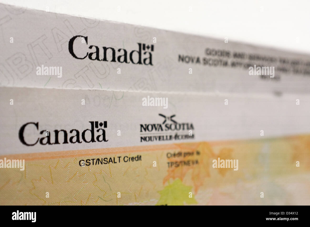 Cheques issued to Canadian citizens by the Government of Canada Stock ...