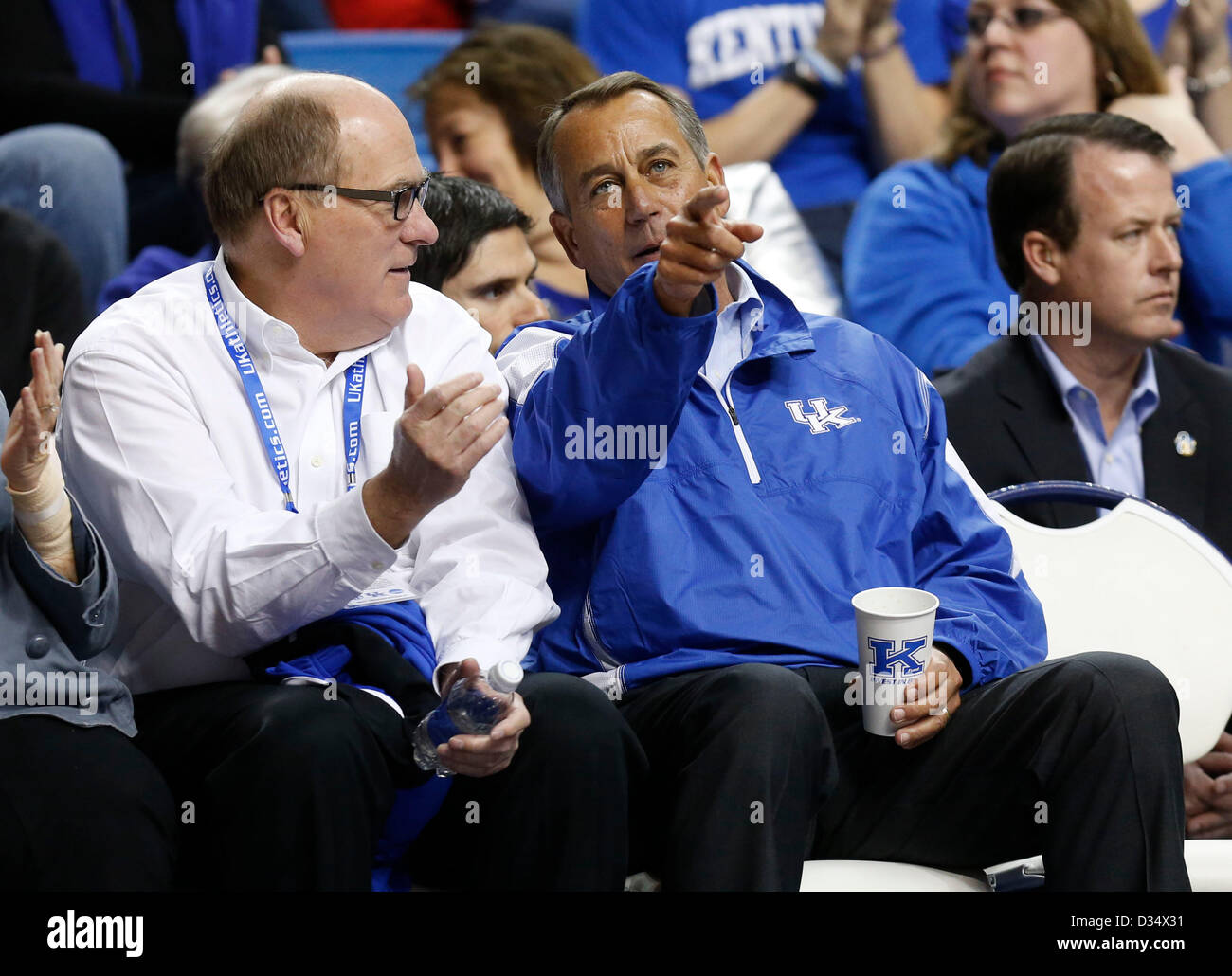 Feb. 9, 2013 - Lexington, KY, USA - Joe Craft, left, talked with ...