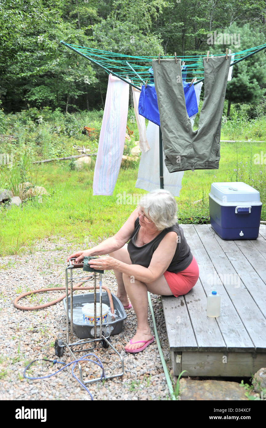 Female doing chores Stock Photo - Alamy