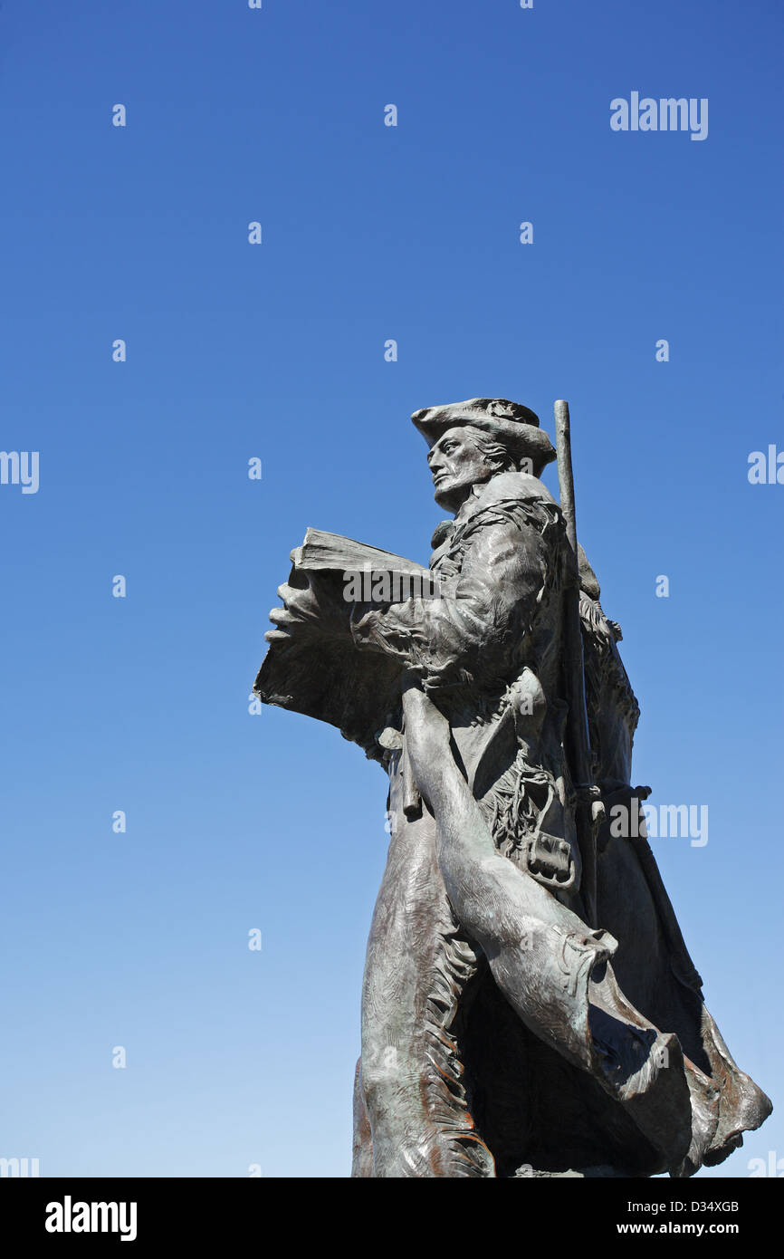 Statue of Lewis and Clark at End of the trail, Seaside, Oregon, USA ...