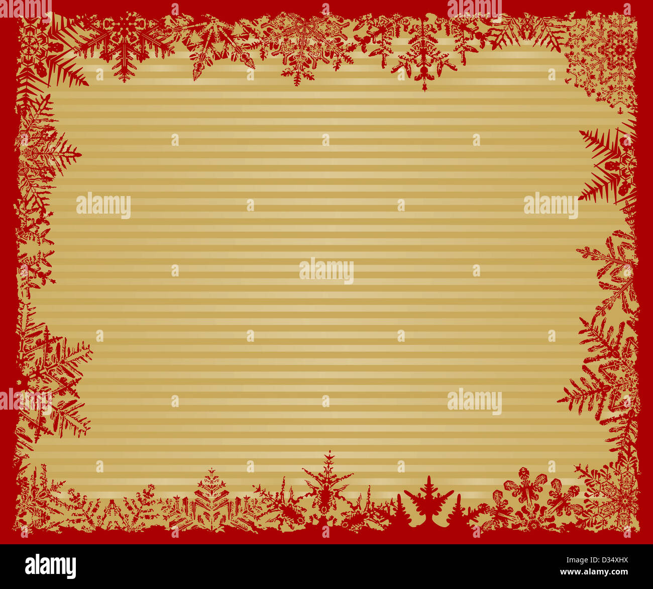 Red and Gold Striped Snowflake Background Stock Photo - Alamy