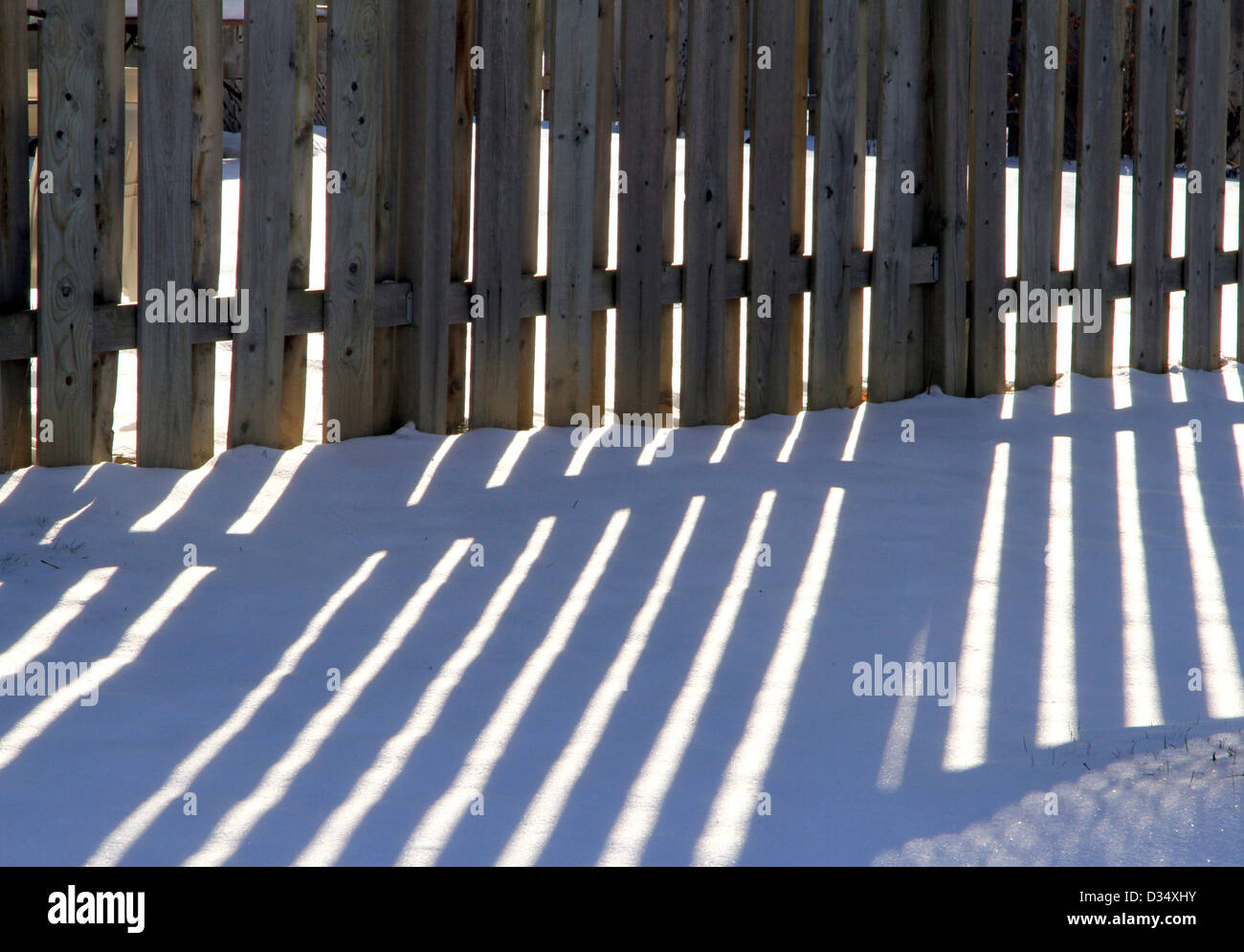 Wooden Fence Shadows Stock Photo - Alamy