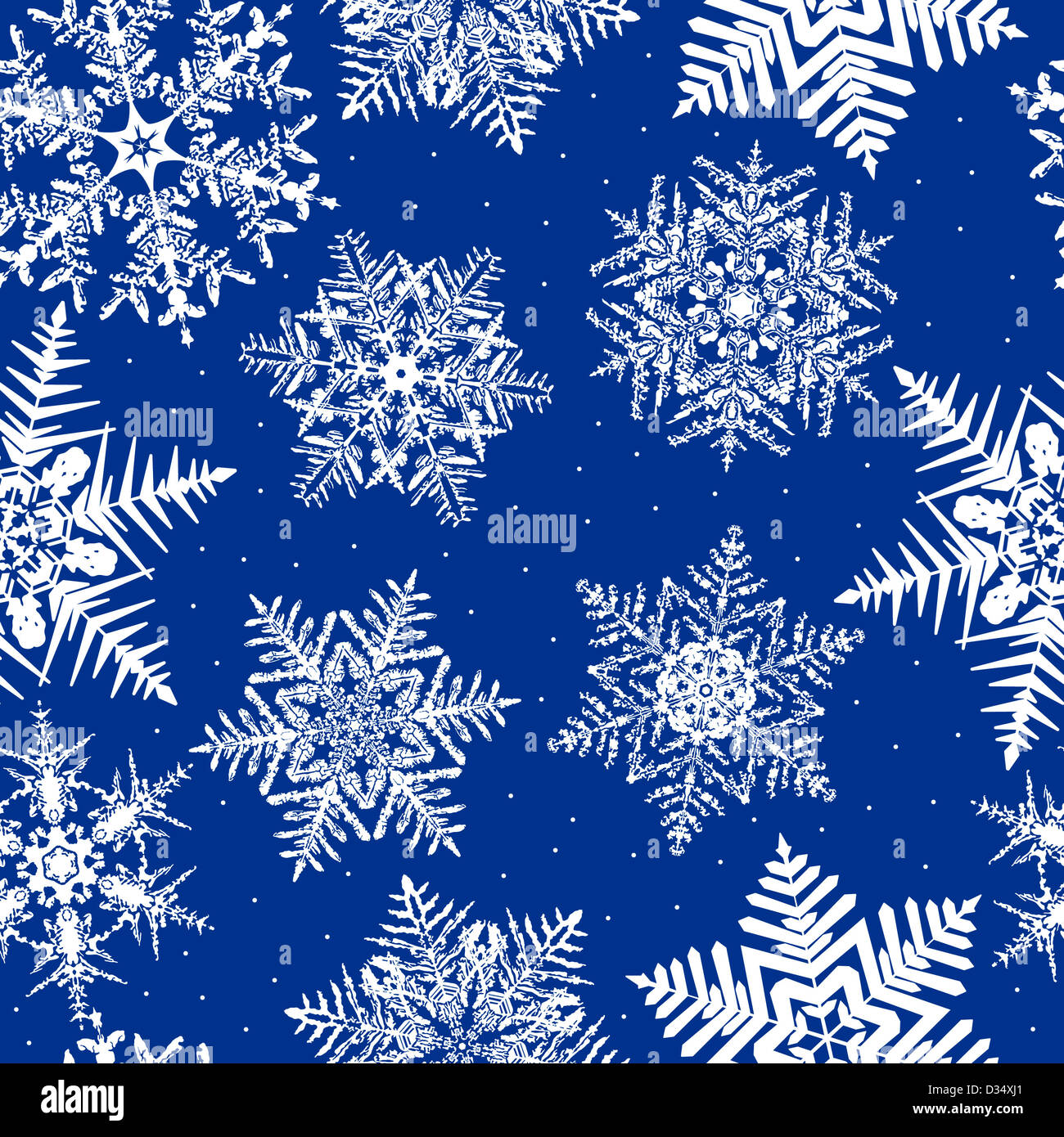 Seamless Repeating Snowflake Background Stock Photo - Alamy