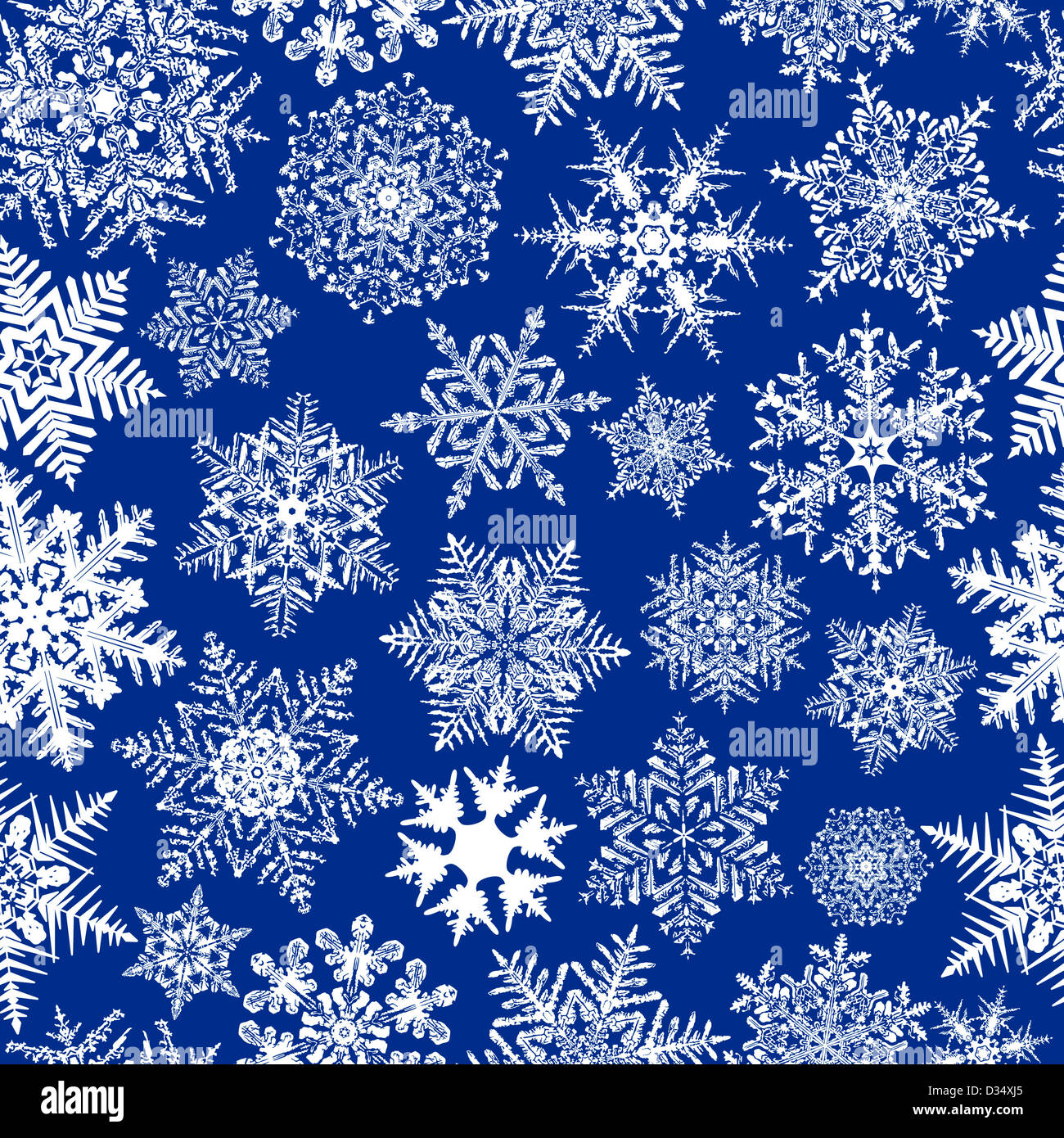 Seamless Repeating Snowflake Background Stock Photo - Alamy
