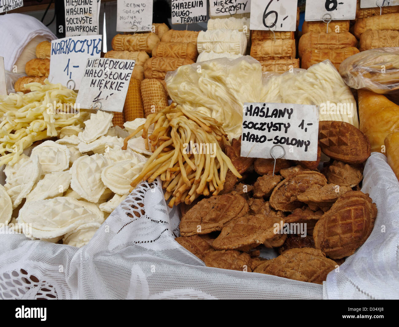 Poland zakopane cheese market hi-res stock photography and images - Alamy