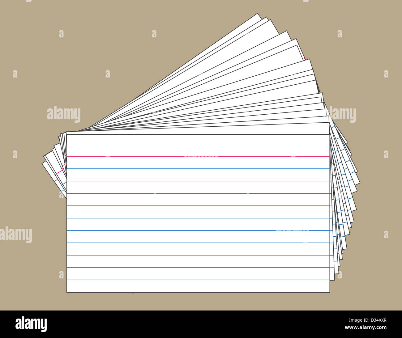 Stack of Index Cards Stock Photo - Alamy