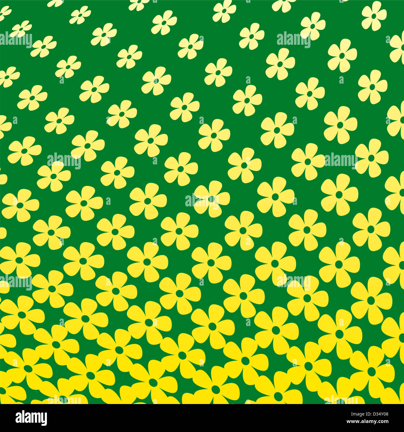 Yellow Flower Halftone Pattern Stock Photo - Alamy