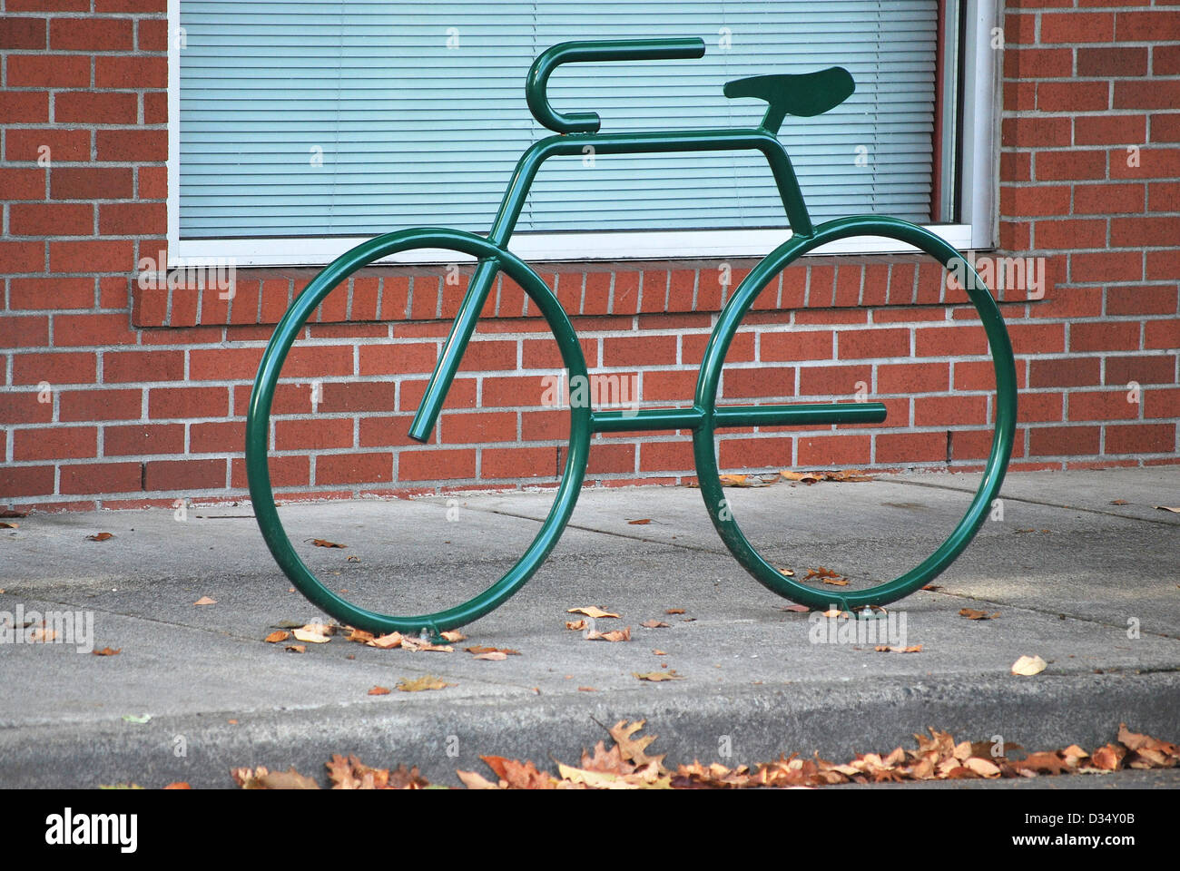 Green bike rack Stock Photo - Alamy