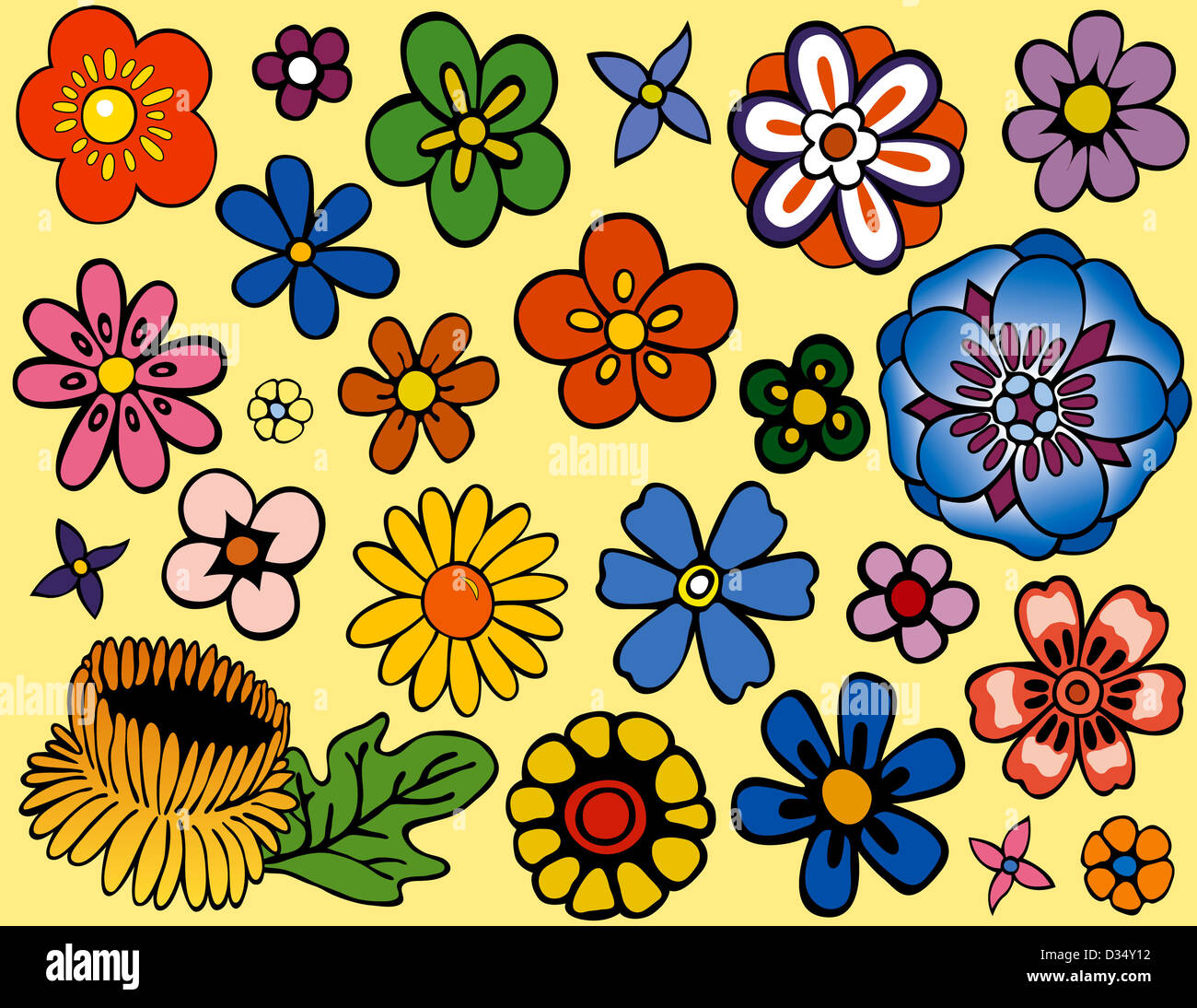 Various Unique Flowers Stock Photo - Alamy