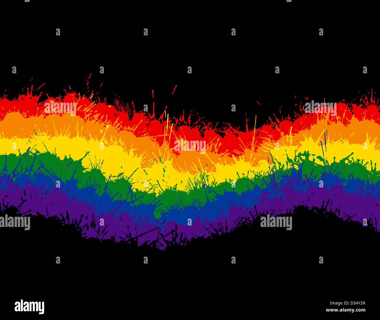 Ink Splat Rainbow Stock Photo - Alamy