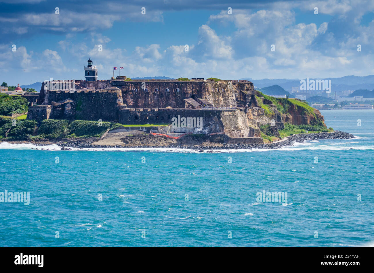 View of El Morro Fortress from San Juan Bay, San Juan, Puerto Rico ...