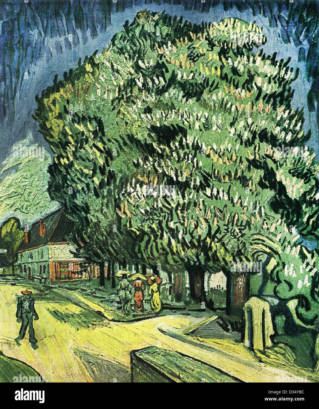 Vincent van Gogh, Chestnut Tree in Blossom. 1890. Post-Impressionism ...