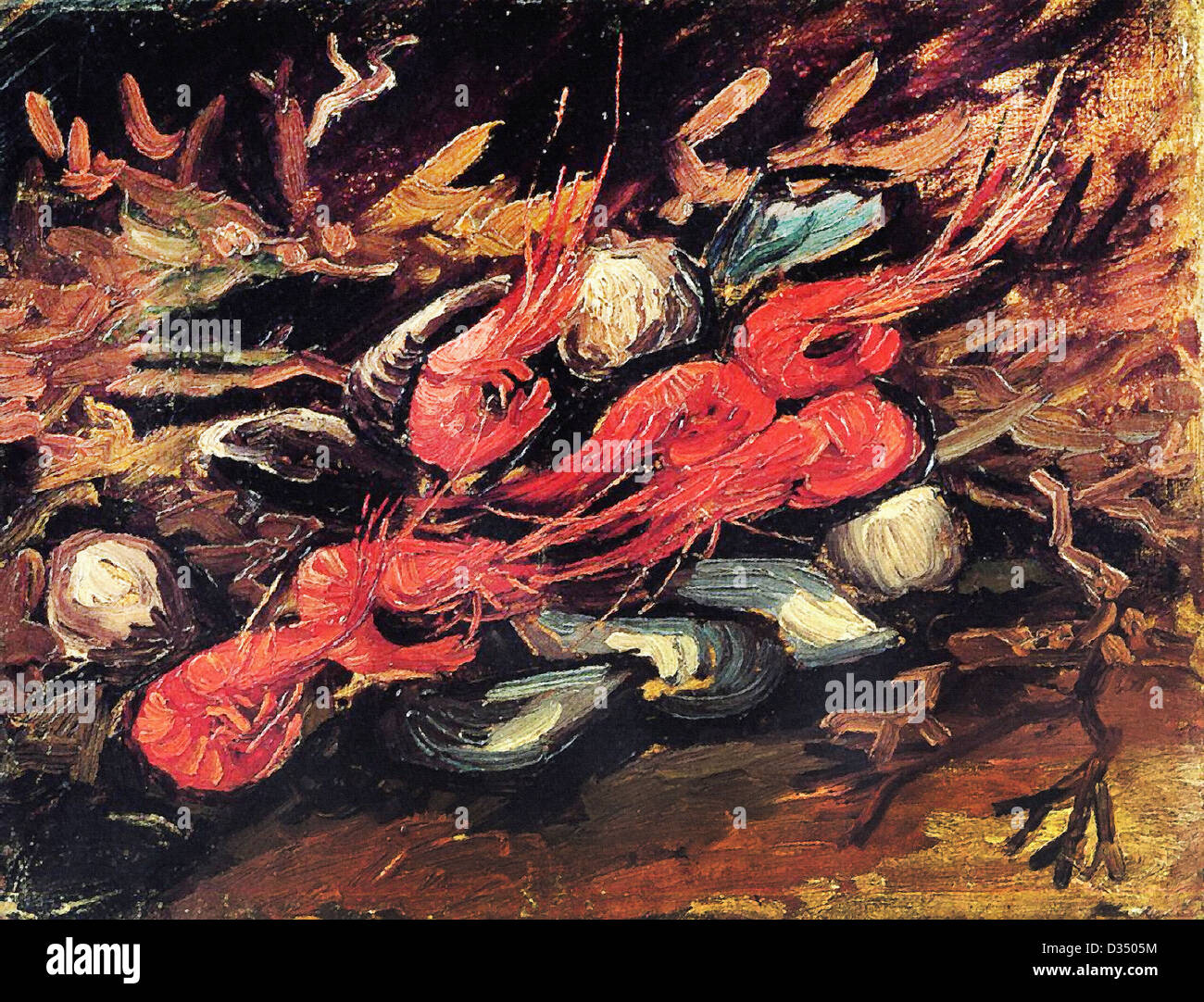 Vincent van Gogh, Still Life with Mussels and Shrimp. 1886. Post ...
