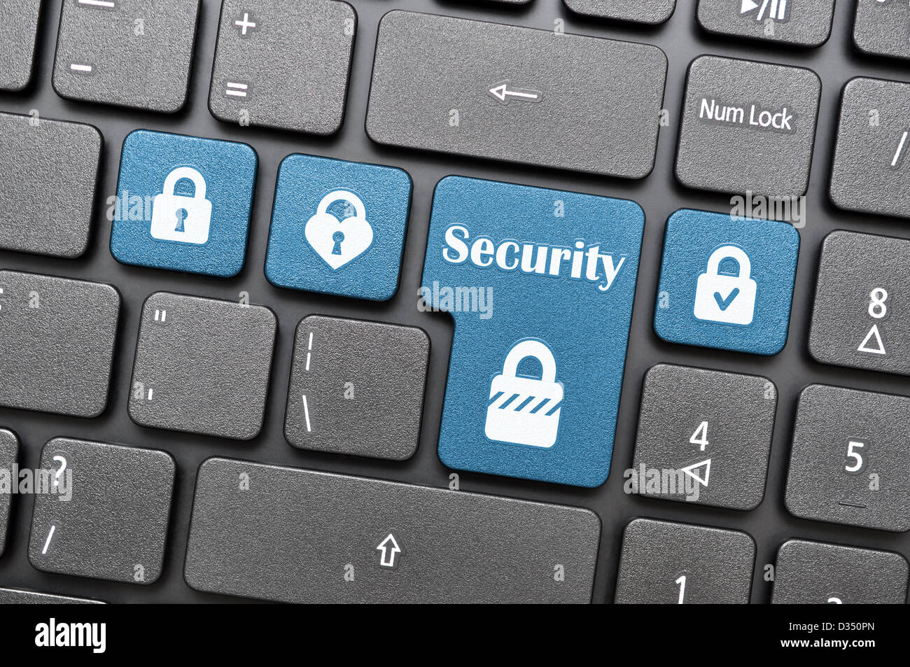 Security on keyboard Stock Photo - Alamy