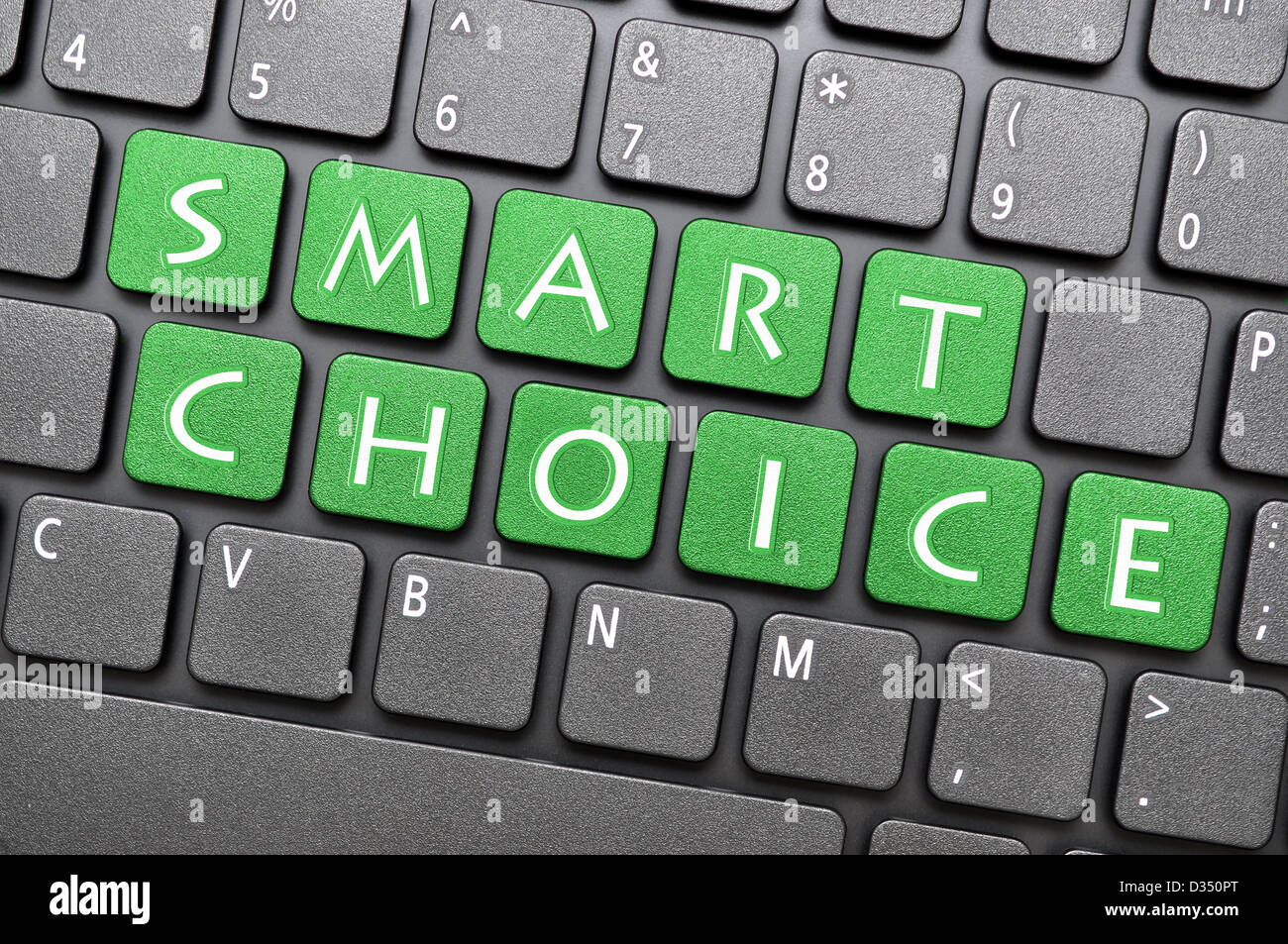 Smart choice on keyboard Stock Photo - Alamy