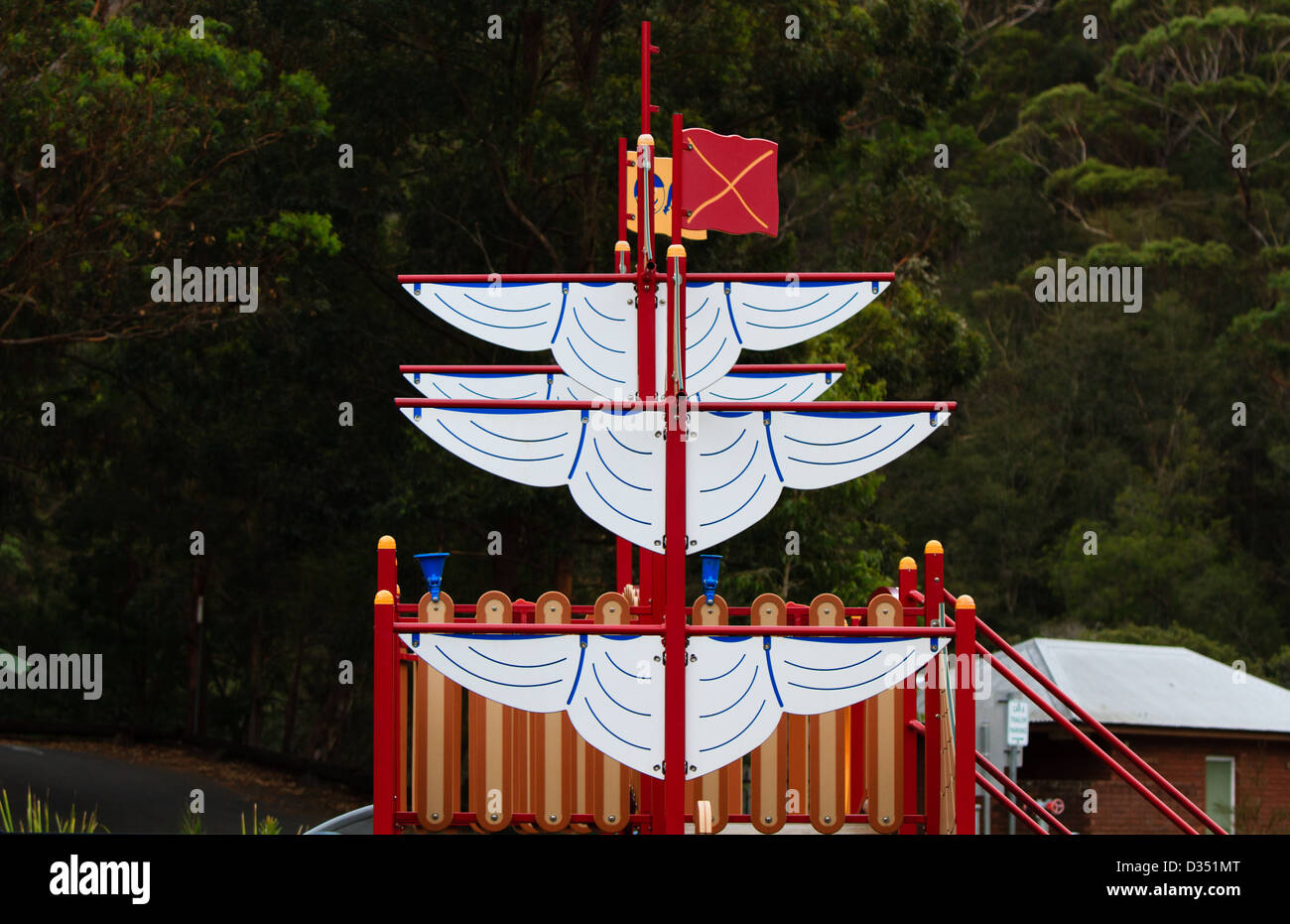 Pirate ship children playground Stock Photo - Alamy