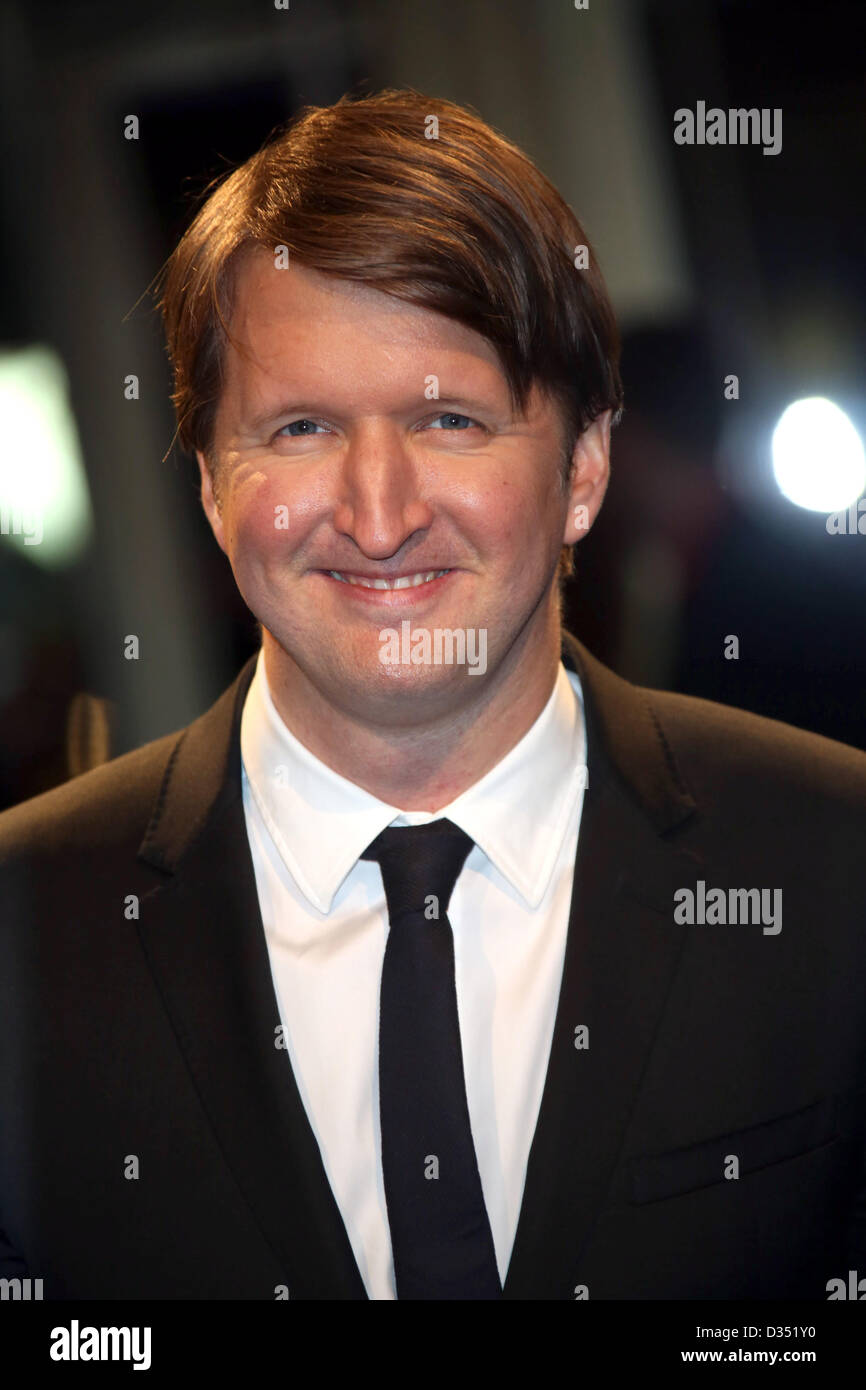 Director Tom Hooper arrives at the premiere of "Les Miserables" during ...