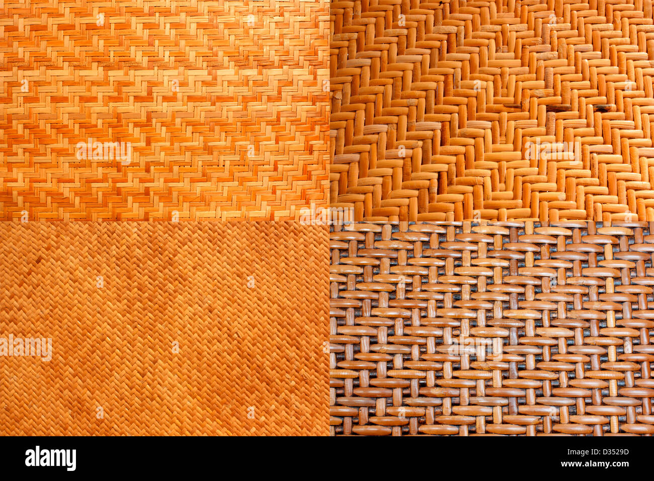Woven rattan with natural patterns, vintage wall Stock Photo - Alamy