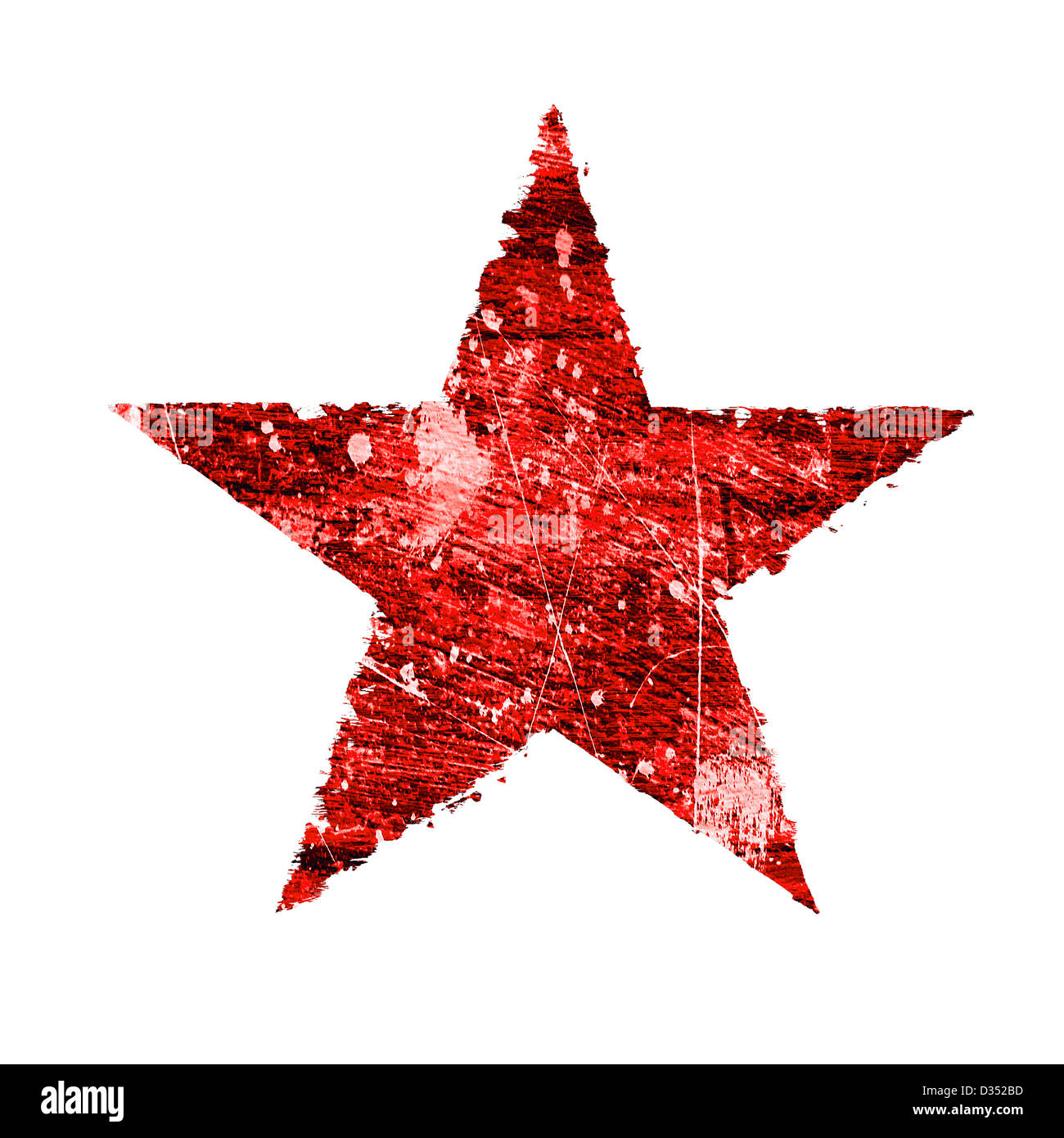 Abstract red star on a white background Stock Photo - Alamy