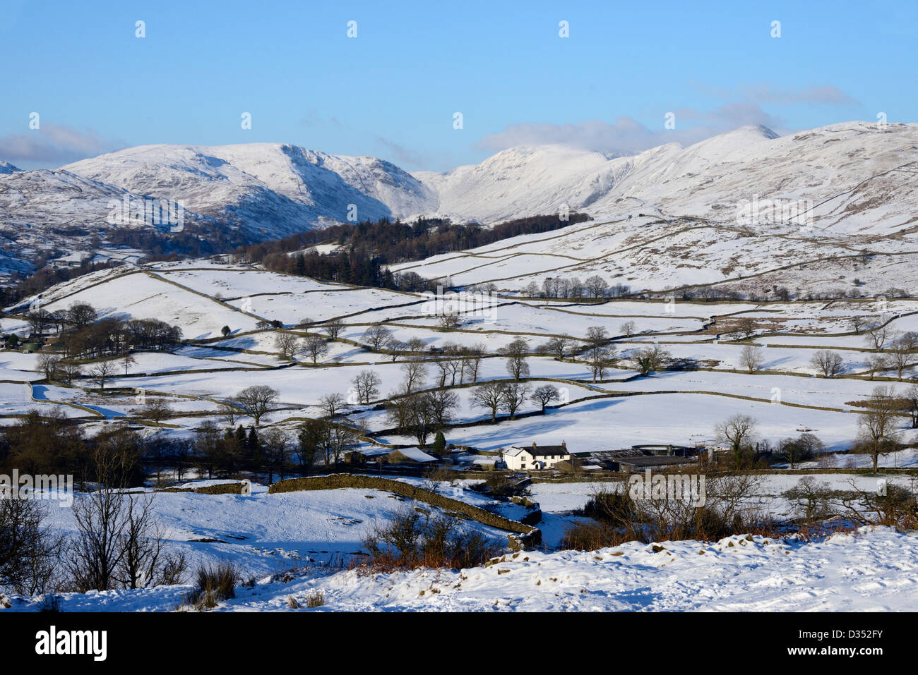 Causeway Farm and Troutbeck. Lake District National Park, Cumbria ...