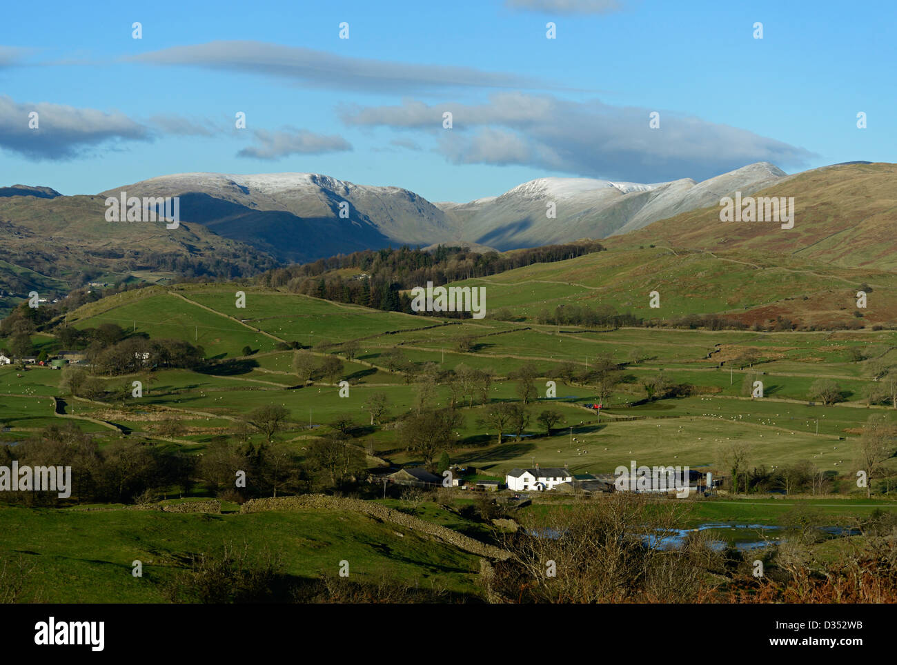 Causeway Farm and Troutbeck. Lake District National Park, Cumbria ...