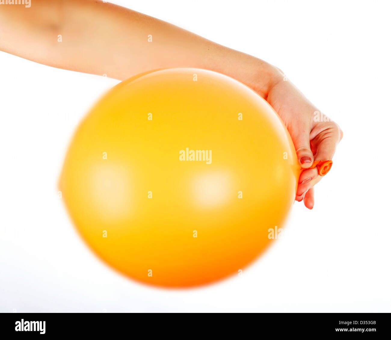 Ballon in a man's hand isolated Stock Photo - Alamy