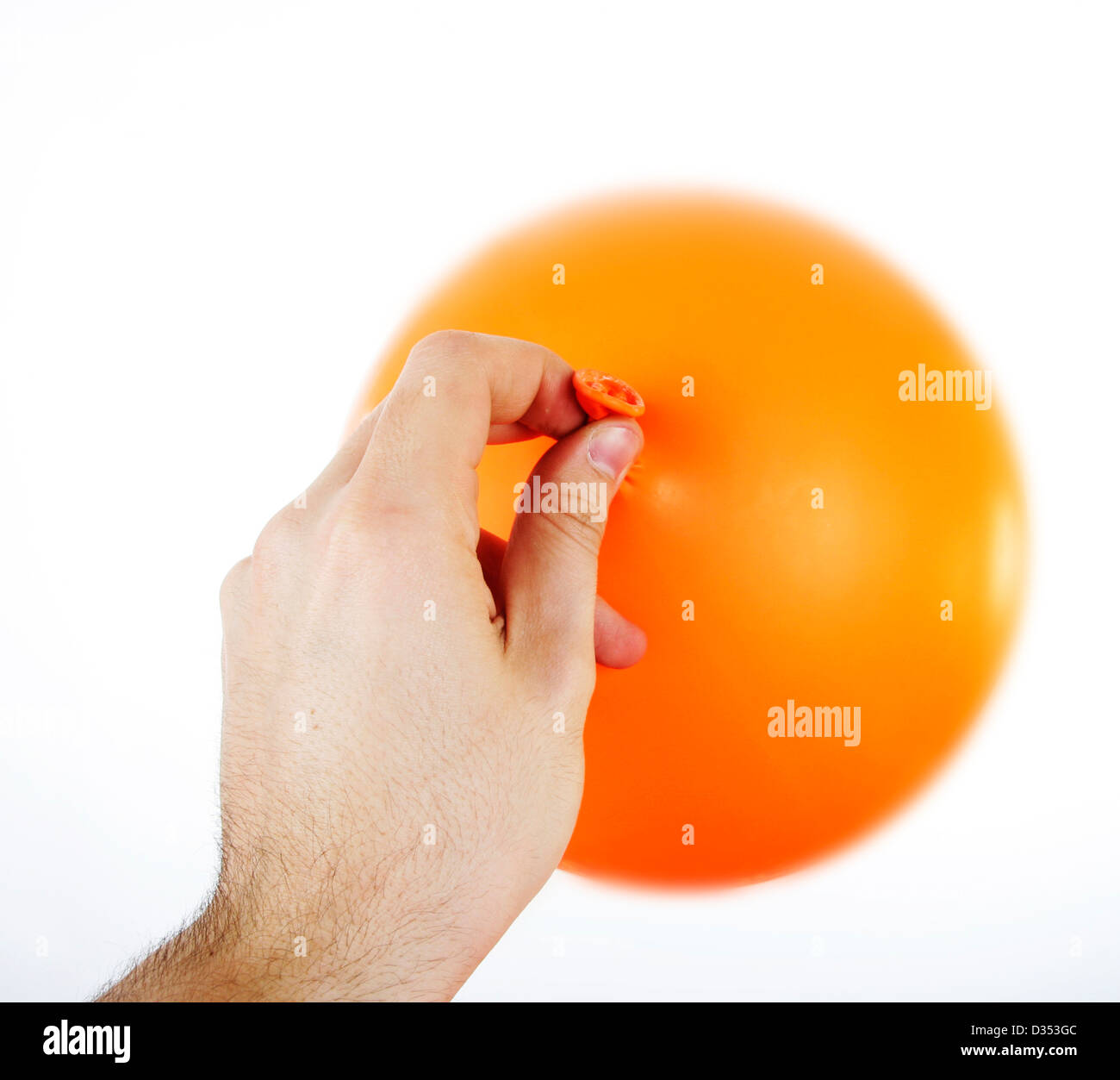 Ballon in a man's hand isolated Stock Photo - Alamy