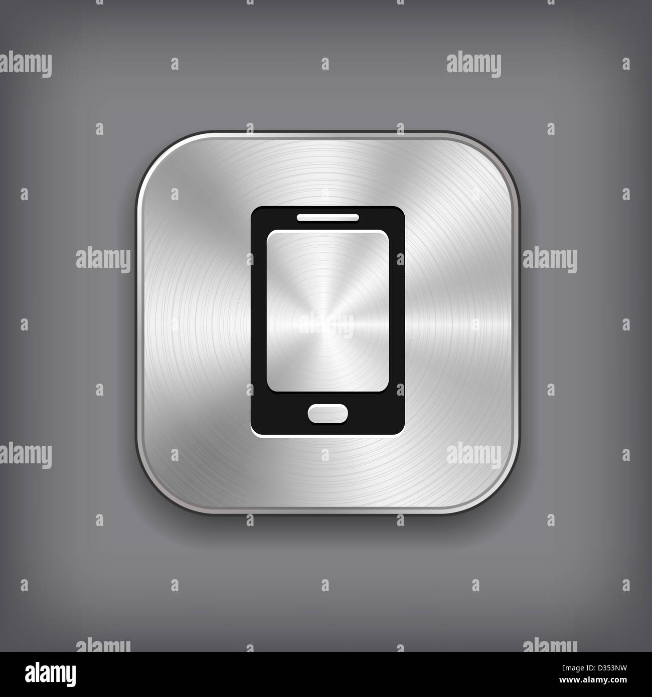 Phone icon - metal app button Stock Photo - Alamy