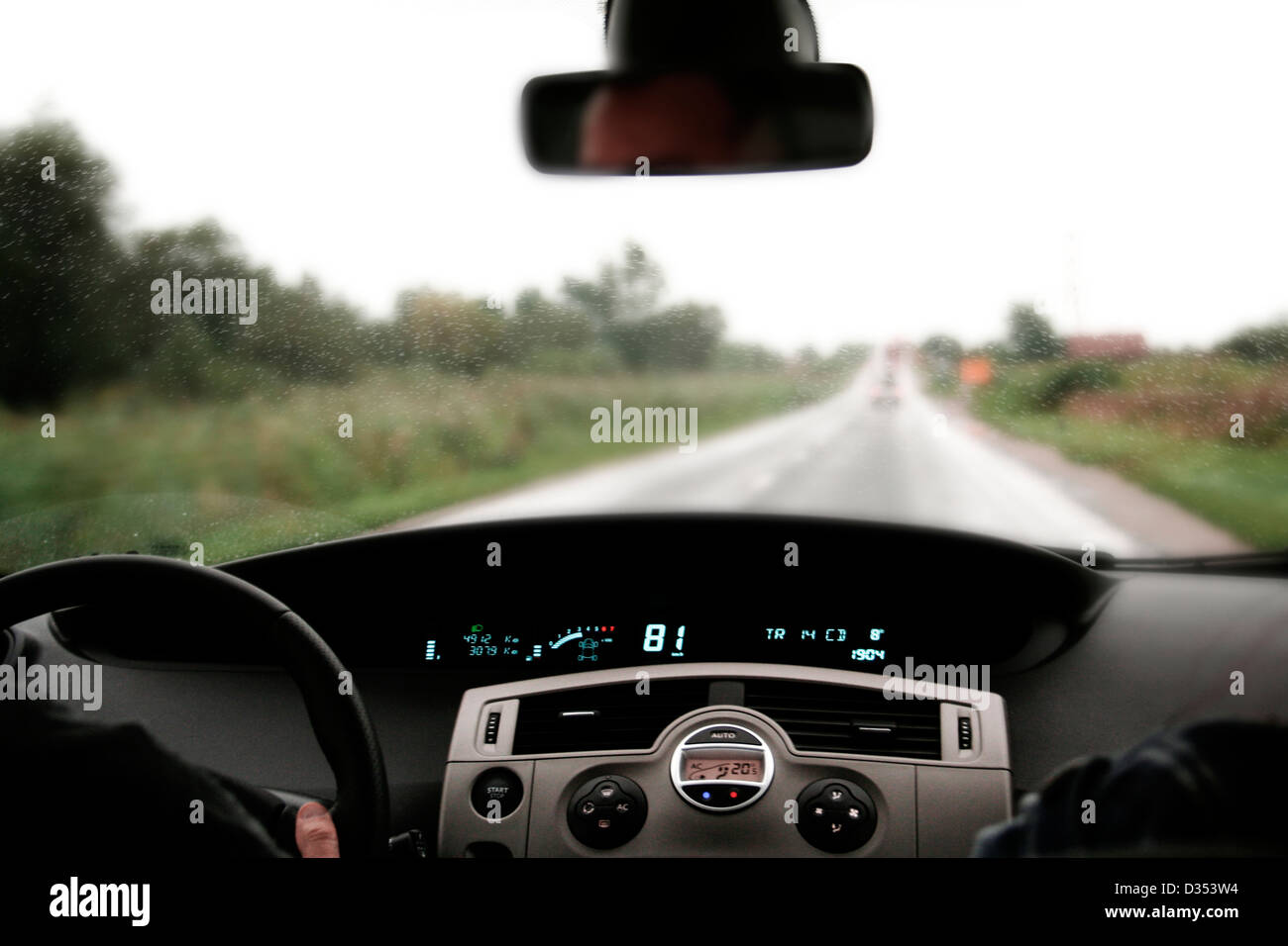 Street view from the car board Stock Photo - Alamy