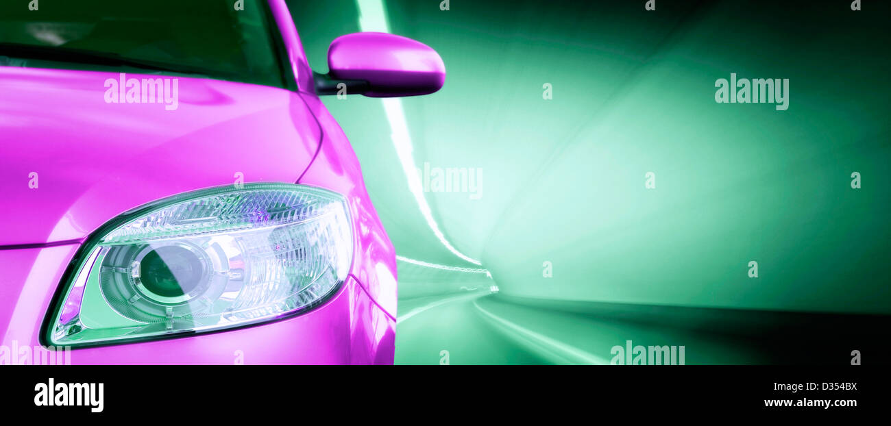 Great Car - Front side, half. On the road Stock Photo - Alamy