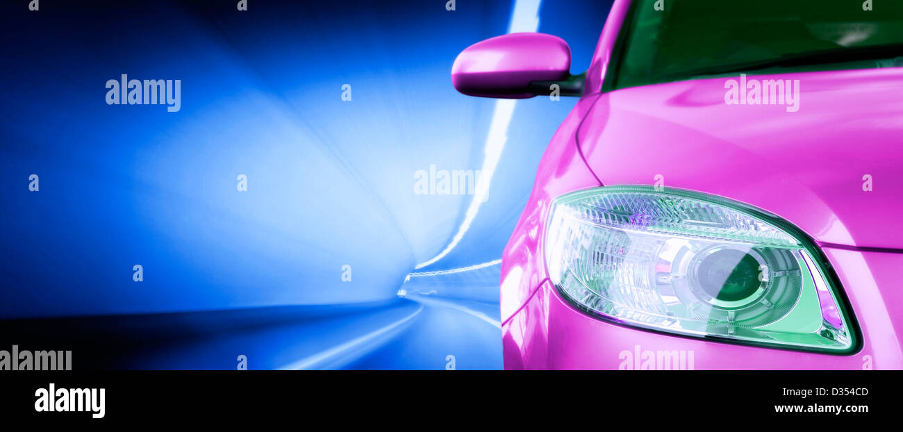 Great Car - Front side, half. On the road Stock Photo - Alamy