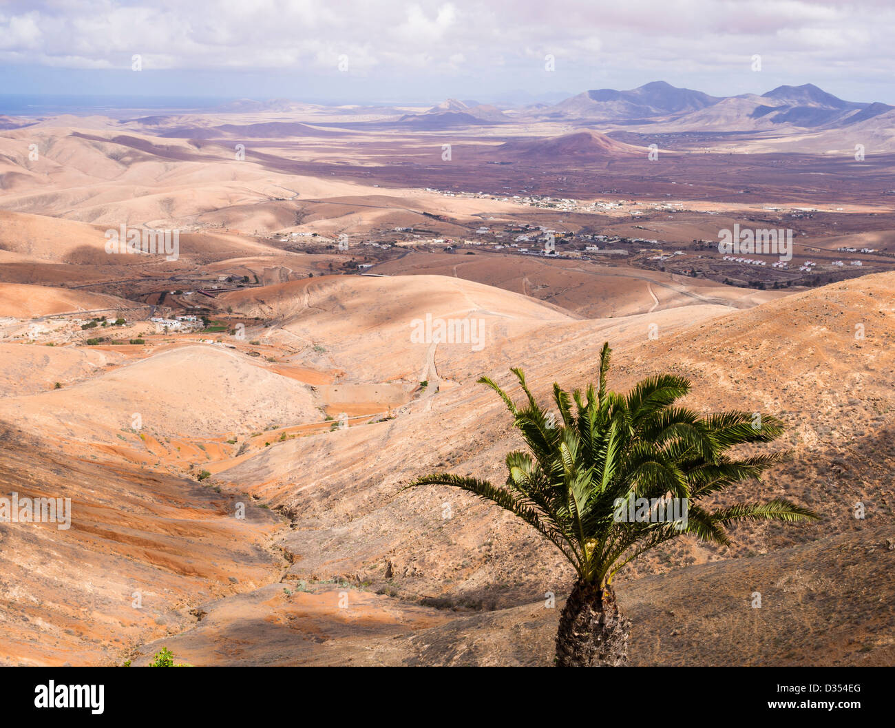 Fuerteventura: A view from the mountain Mirador de Morro Velosa down to ...