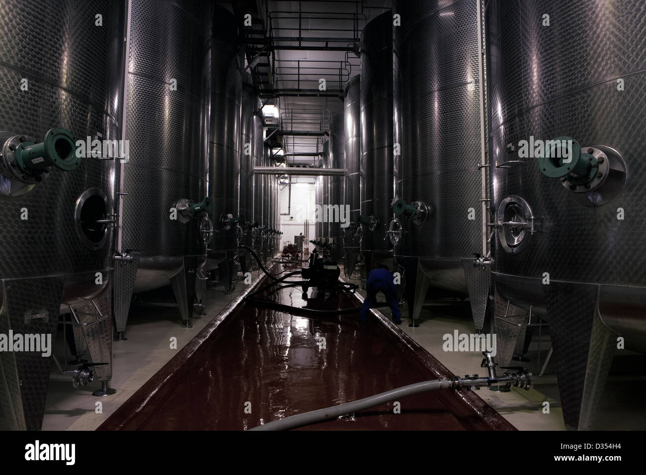 Wine fermentation vessels in a winery hi-res stock photography and ...