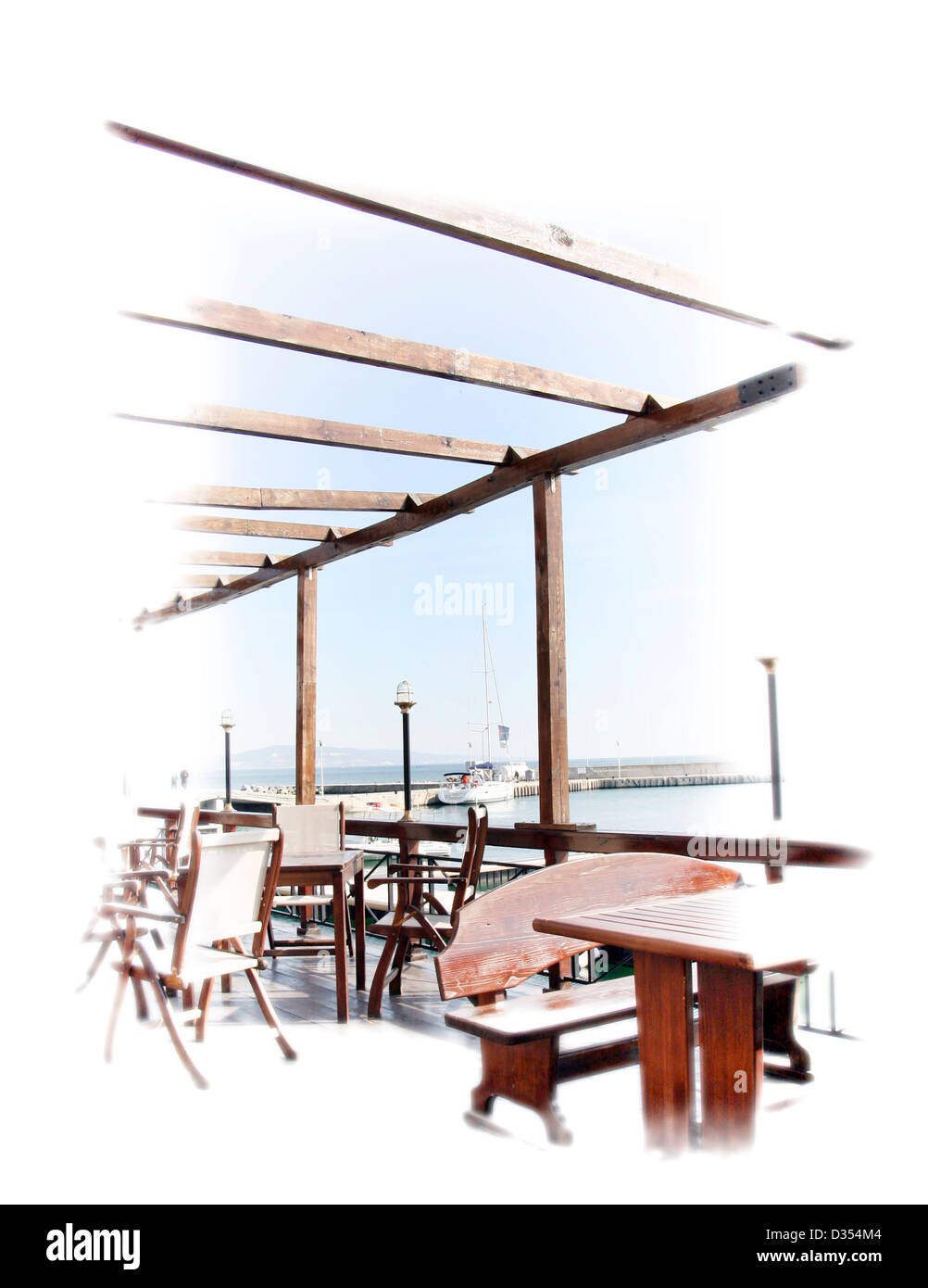 Side view restaurant table chair Cut Out Stock Images & Pictures - Alamy