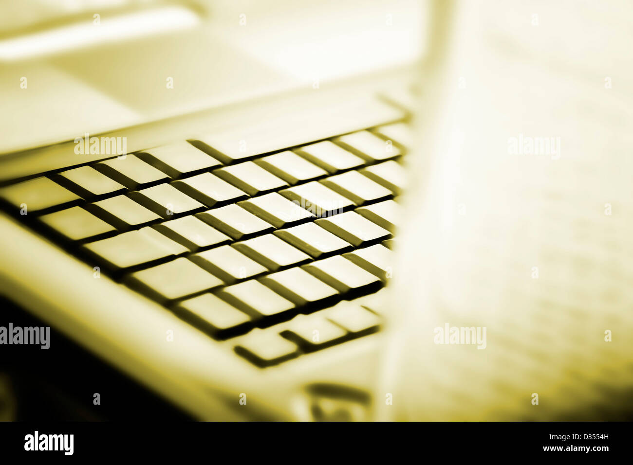 Closeup of modern and stylish laptop Stock Photo - Alamy