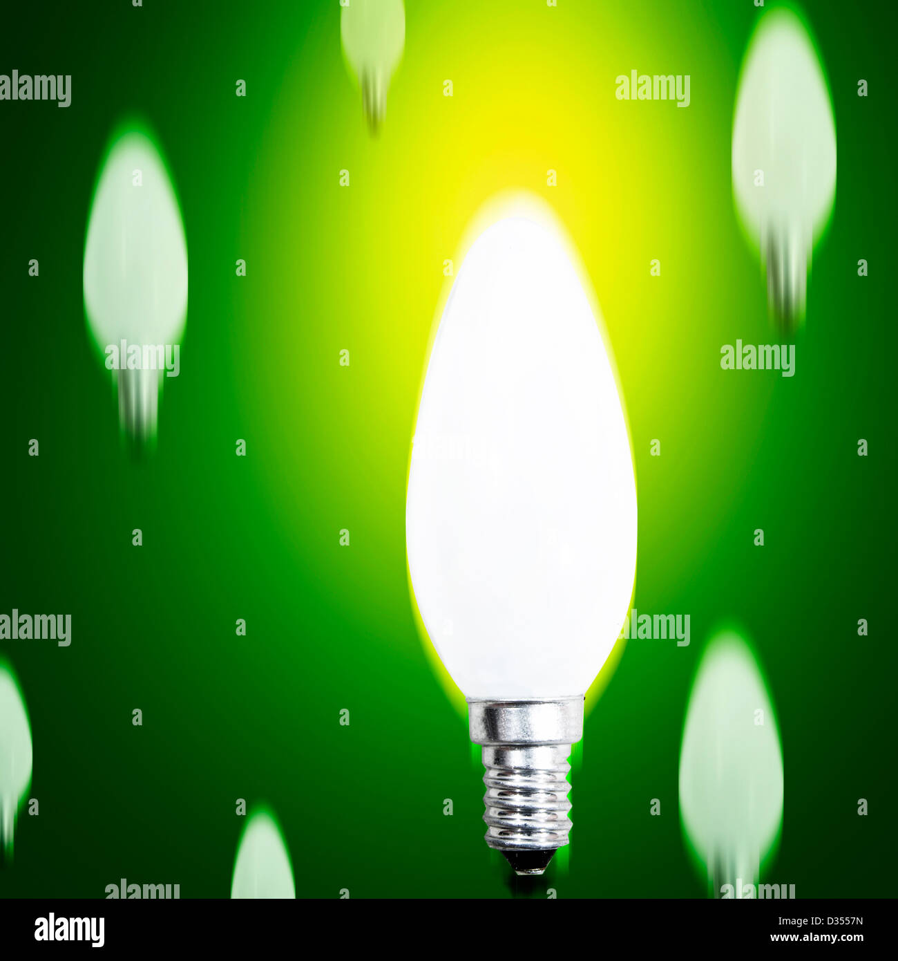 Picture of white bulbs falling Stock Photo - Alamy