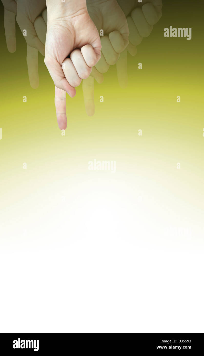 A finger sign showing where to go Stock Photo - Alamy