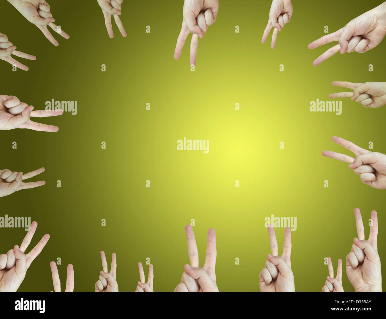 Hand sign. Answer concept. Good quality Stock Photo - Alamy