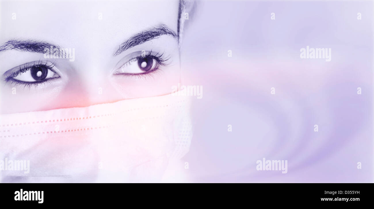 Close-up of female doctor with mask Stock Photo - Alamy