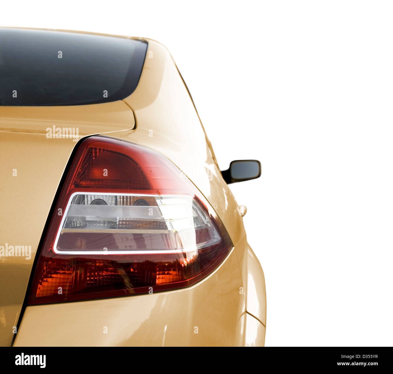 Sport Car - Front side, half. Isolated on white - Back side, half ...