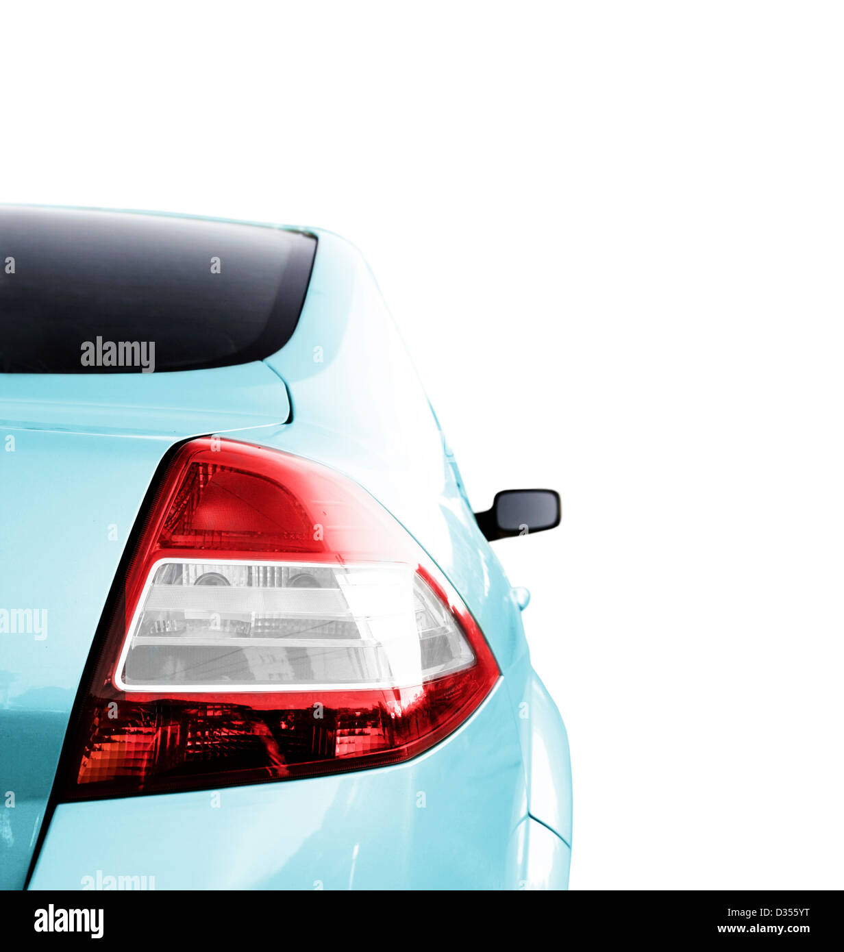 Sport Car - Front side, half. Isolated on white - Back side, half ...