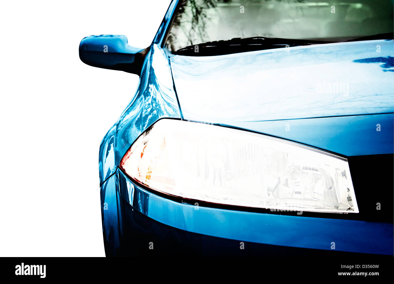 Sport Car - Front side, half. Isolated on white Stock Photo - Alamy