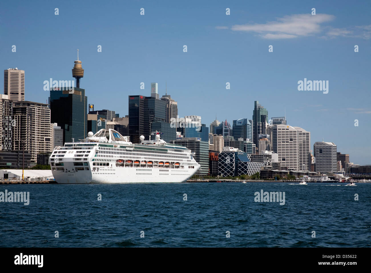 Sun Princess Cruise ship departing from Wharf 8 Barangaroo, Sydney, New ...