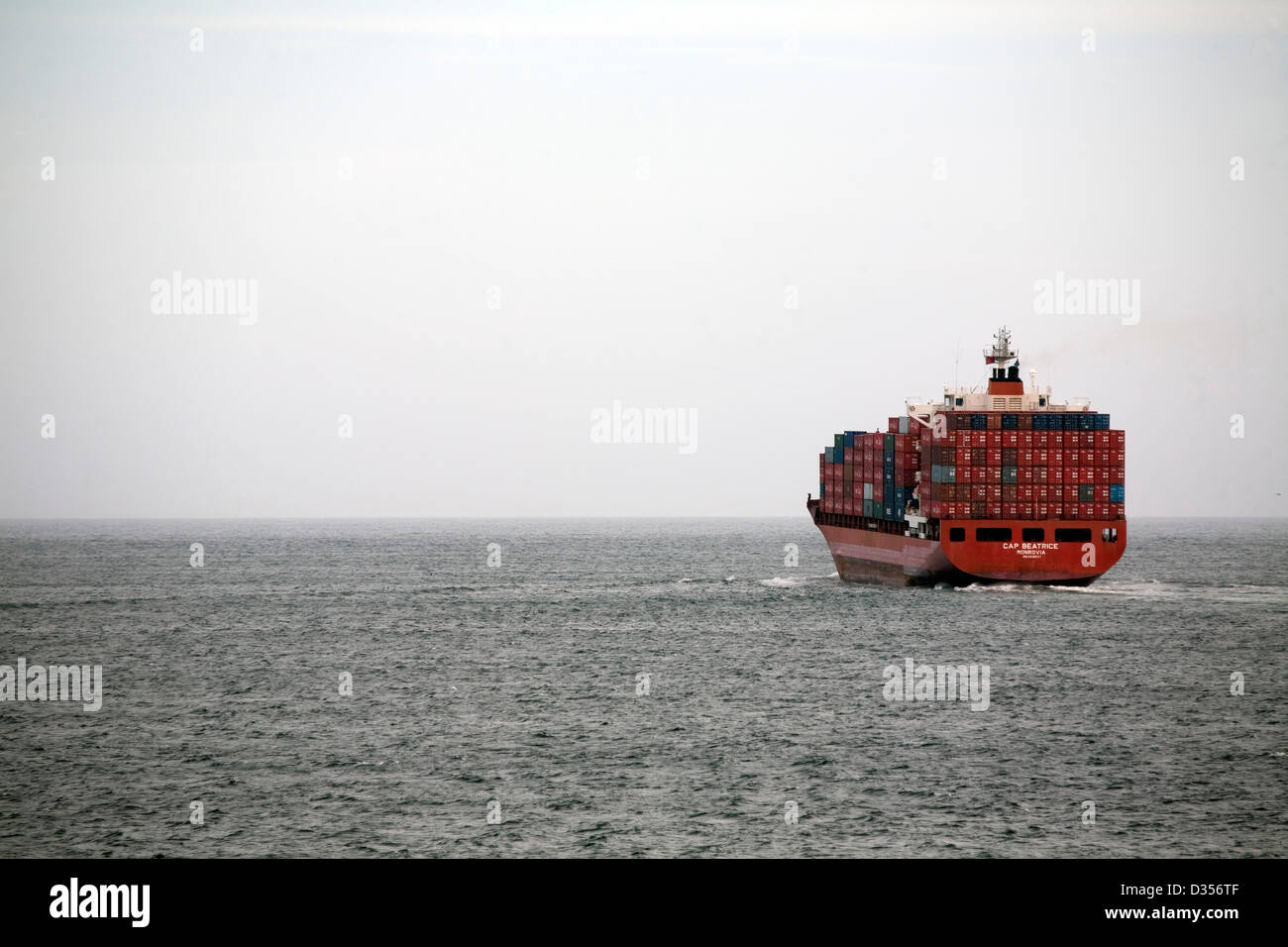 Cargo ship loaded containers port hi-res stock photography and images ...