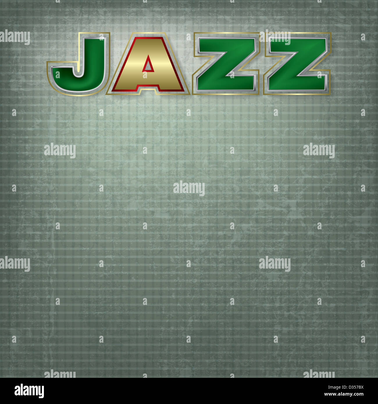 Abstract grunge green background with word jazz Stock Photo - Alamy