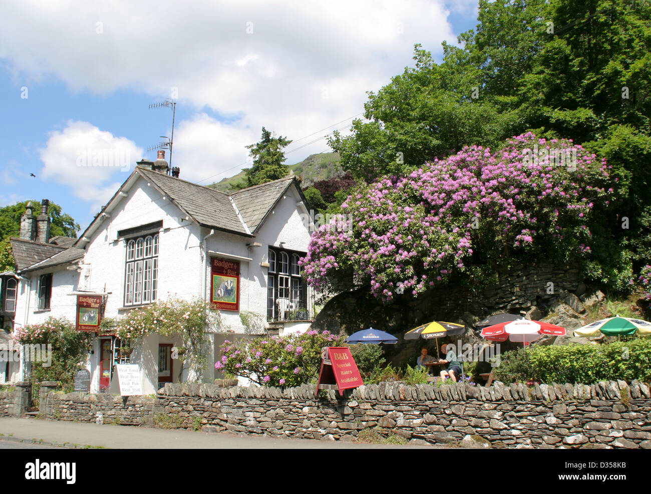 Badger and Bear Inn Rydal Cumbria England UK Stock Photo - Alamy